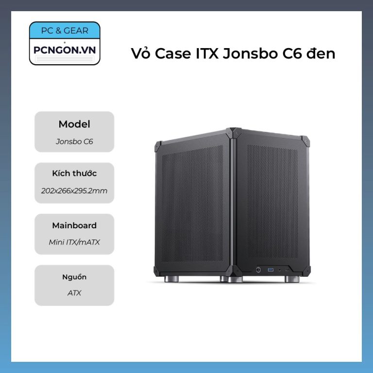 Vỏ case máy tính mini ITX SKTC A09 - Bạc - Pcngon