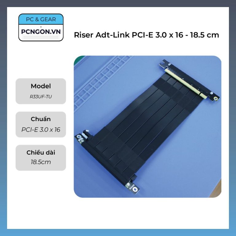 Cáp nối dài VGA Riser Adt-Link PCI-E 3.0 x 16 - 18.5 cm - Pcngon