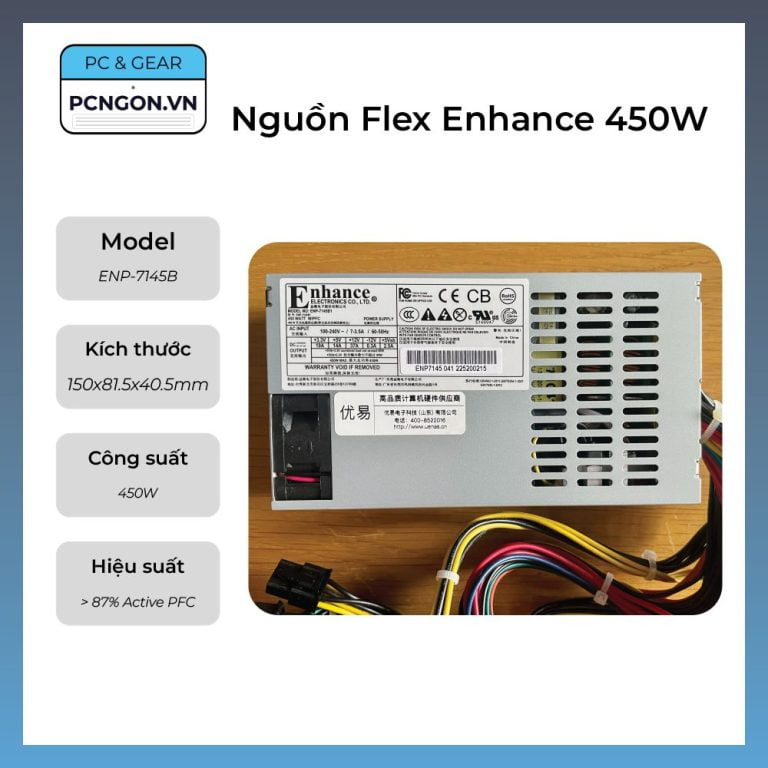 Nguồn Flex Enhance 600W ENP-7660B Platinum - Dây liền - Mới 100% - Pcngon