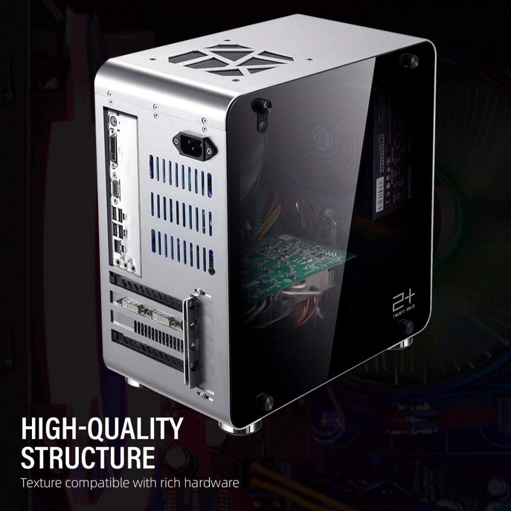 Vỏ Case máy tính mATX Golden Field m3s nhỏ gọn - Bạc - Pcngon