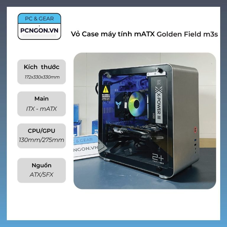 Vỏ case máy tính Mini ITX GEEEK A31S - Trắng - Pcngon