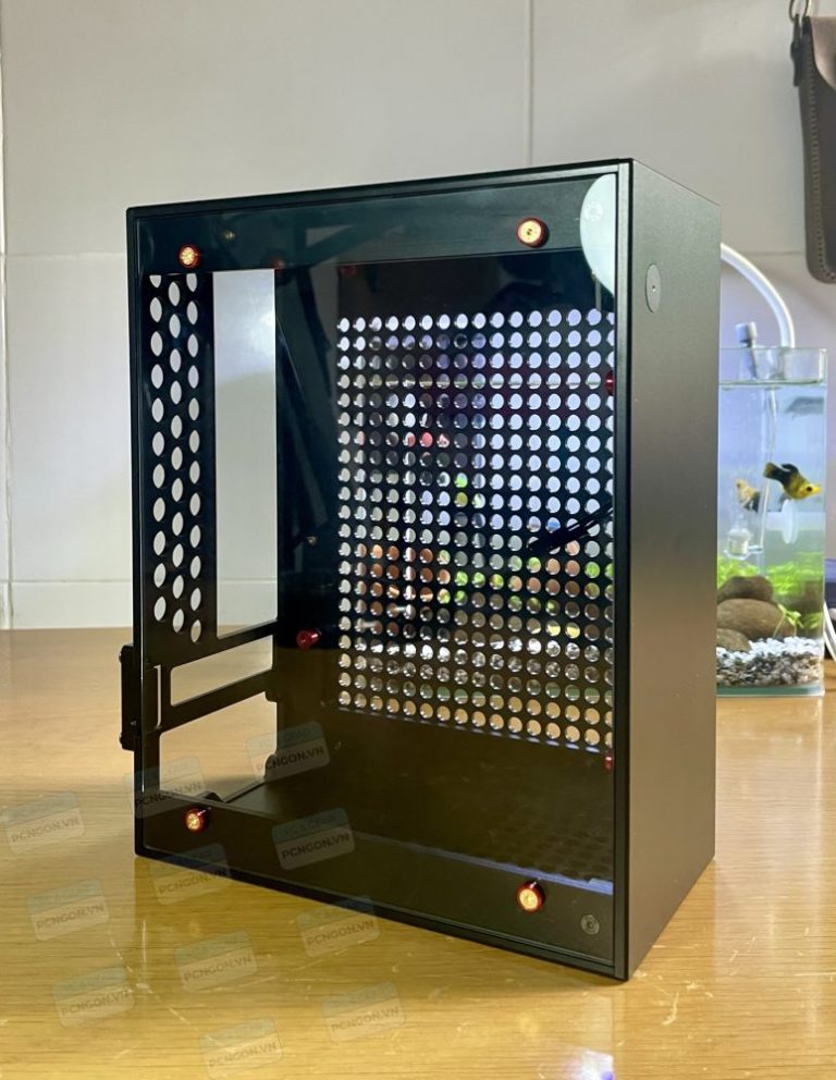 Vỏ Case máy tính mini ITX Captain V8 nhỏ gọn - đen - Pcngon