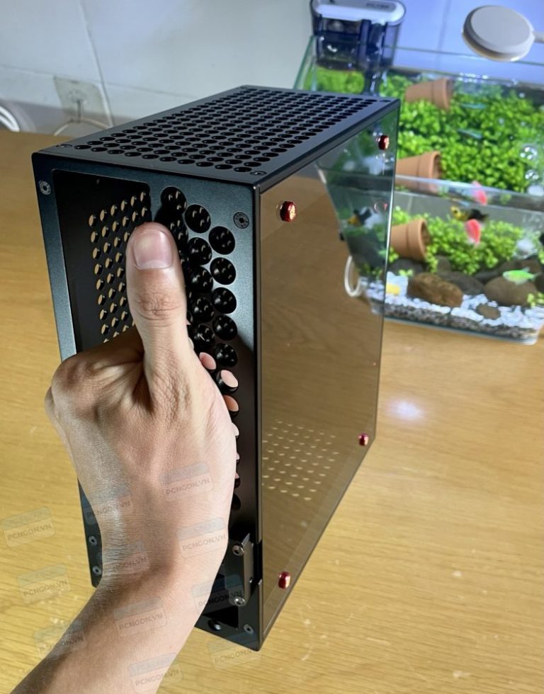 Vỏ Case máy tính mini ITX Captain V8 nhỏ gọn - đen - Pcngon