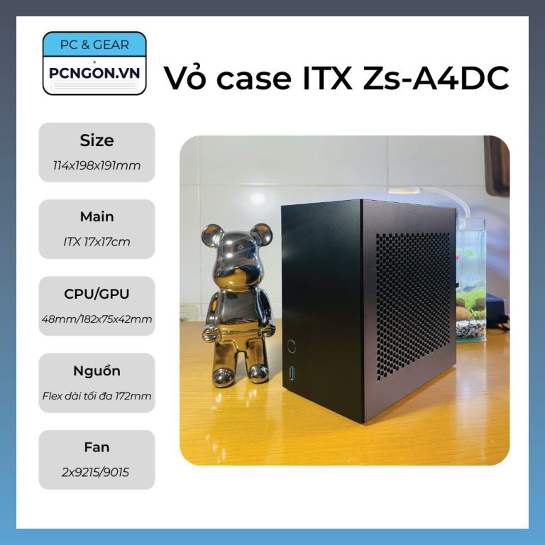 Vỏ Case Máy Tính Mini Itx Sktc A09 Bạc Pcngon