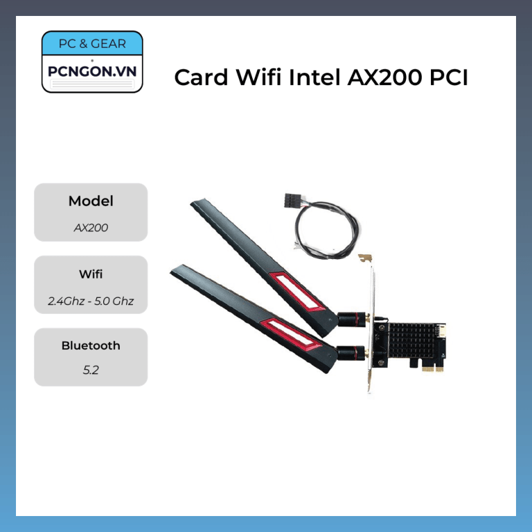 Card mạng Intel AX200 Wi-fi 6 - Pcngon