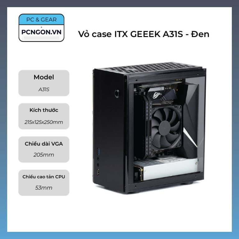 Vỏ Case Máy Tính Mini Itx Sktc A09 Bạc Pcngon
