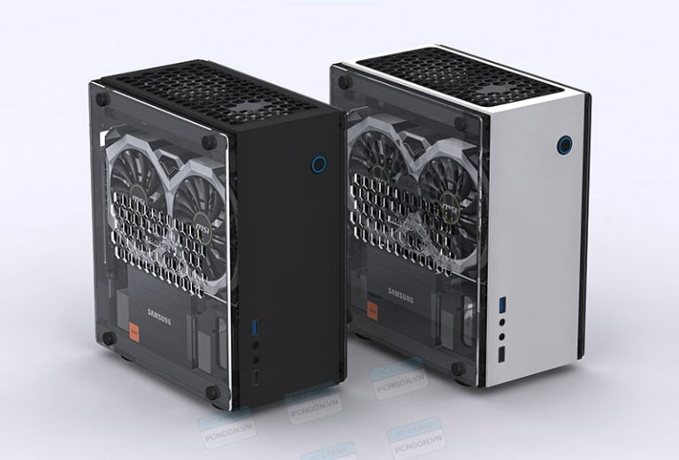 Vỏ case máy tính Mini ITX GEEEK A31S - Trắng - Pcngon