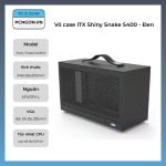 Vỏ case máy tính Mini ITX Shiny Snake S400 - Đen - Pcngon