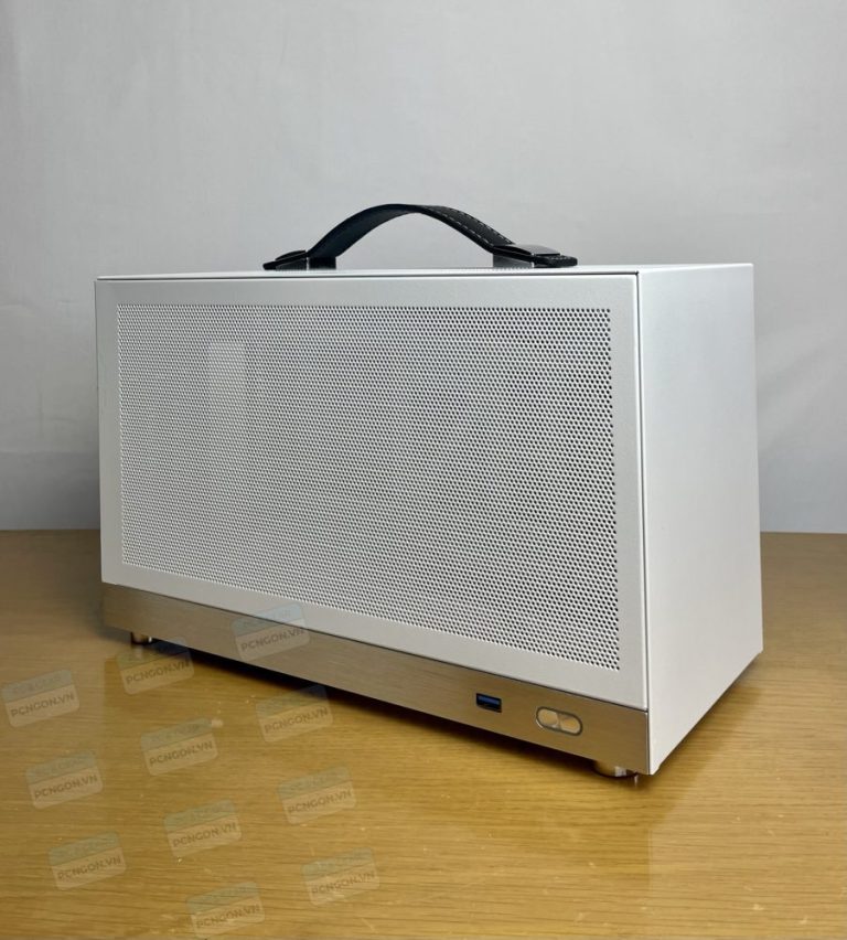 Vỏ case máy tính Mini ITX Shiny Snake S400 - Trắng - Pcngon