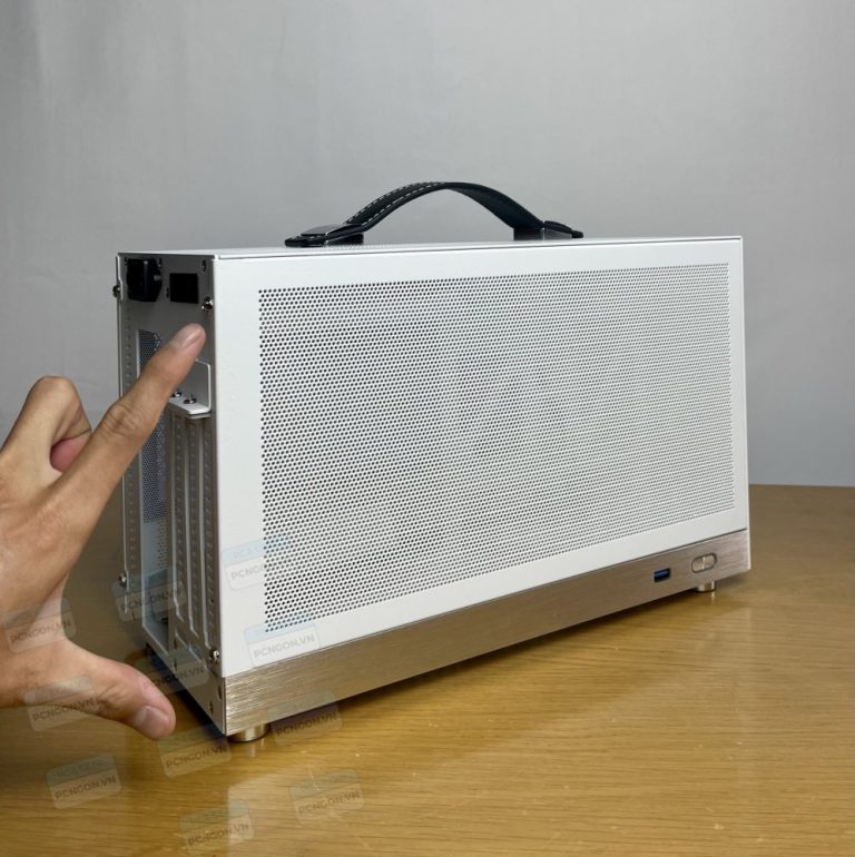 Vỏ case máy tính Mini ITX Shiny Snake S400 - Trắng - Pcngon