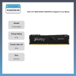 Ram PC 16GB DDR4 3200Mhz Kingston Fury Beast - Pcngon