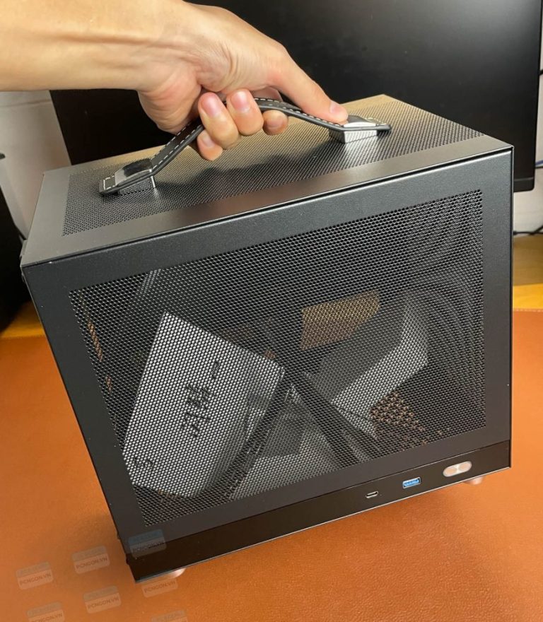 Vỏ case máy tính Mini ITX Shiny Snake G200 - Đen - Pcngon