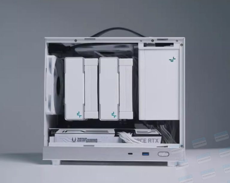 Vỏ case máy tính Mini ITX Shiny Snake G200 - Trắng - Pcngon