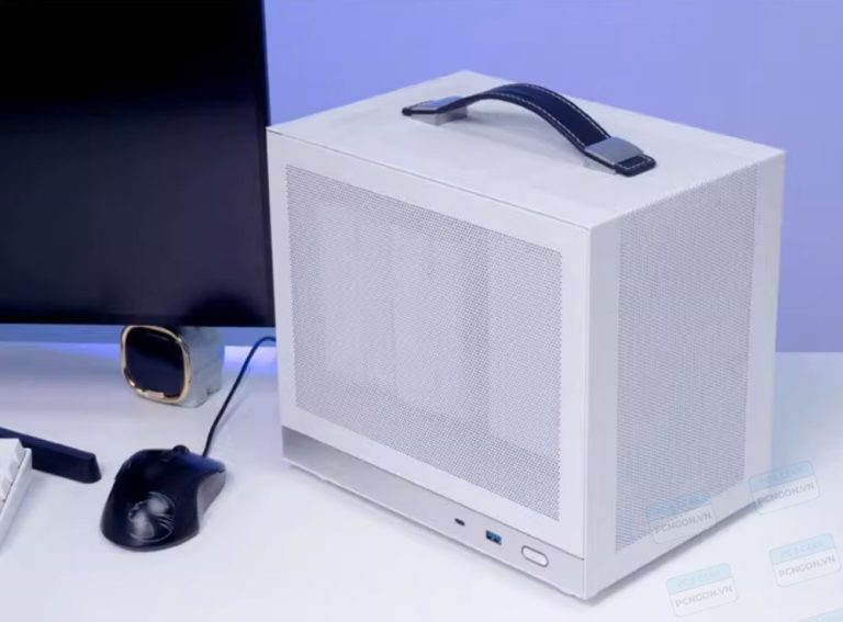 Vỏ case máy tính Mini ITX Shiny Snake G200 - Trắng - Pcngon