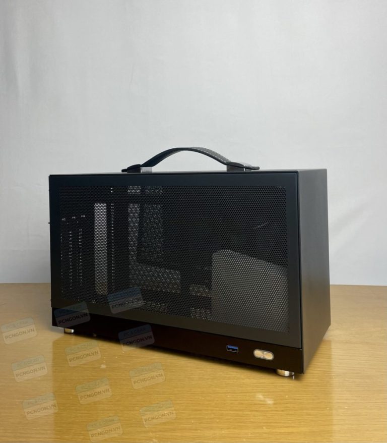 Vỏ case máy tính Mini ITX Shiny Snake S400 - Đen - Pcngon