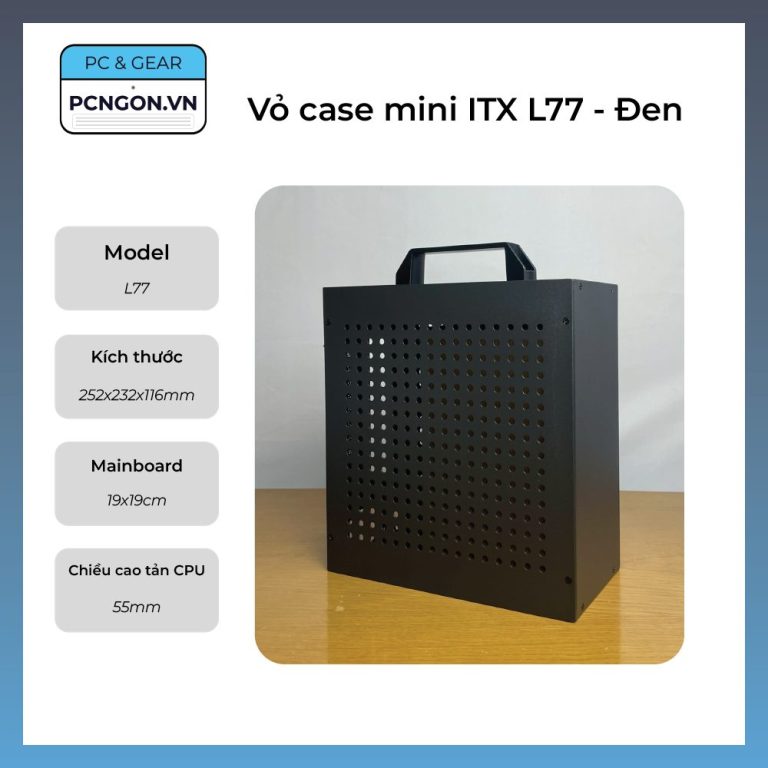 Vỏ case máy tính Mini ITX GEEEK A50S - Trắng - Pcngon