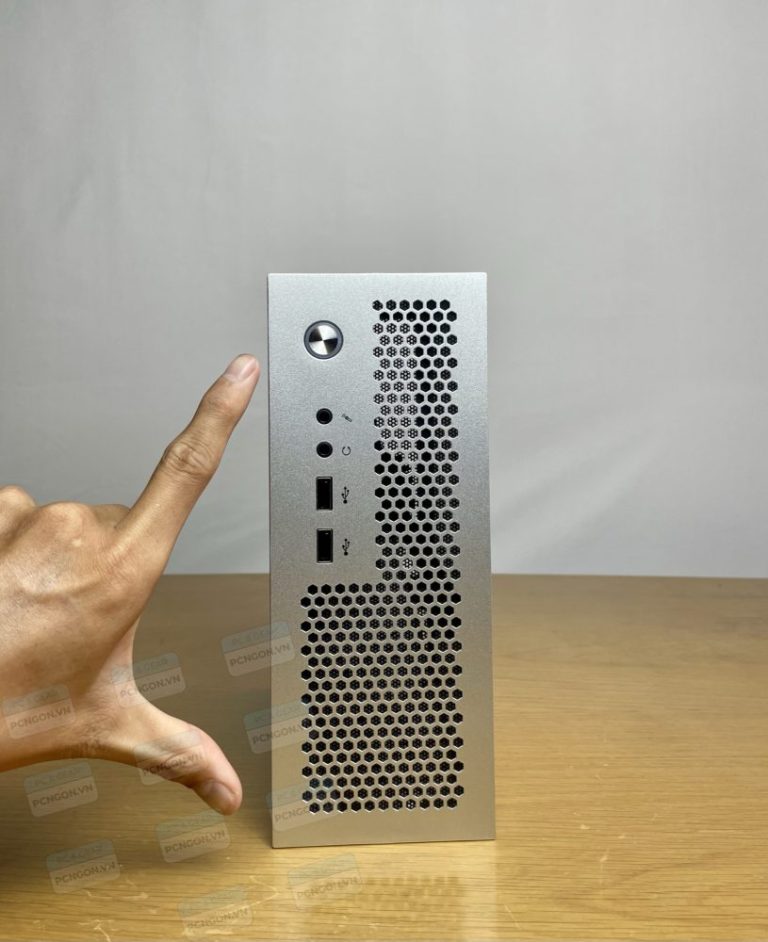 Vỏ case máy tính mini ITX SKTC A09 - Bạc - Pcngon