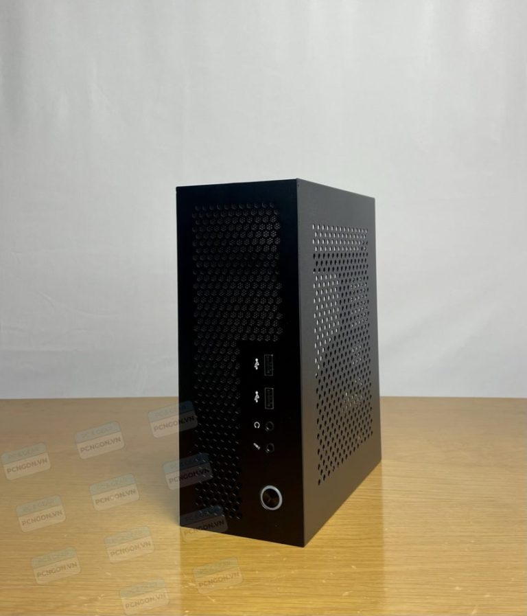 Vỏ case máy tính mini ITX SKTC A09 - Đen - Pcngon