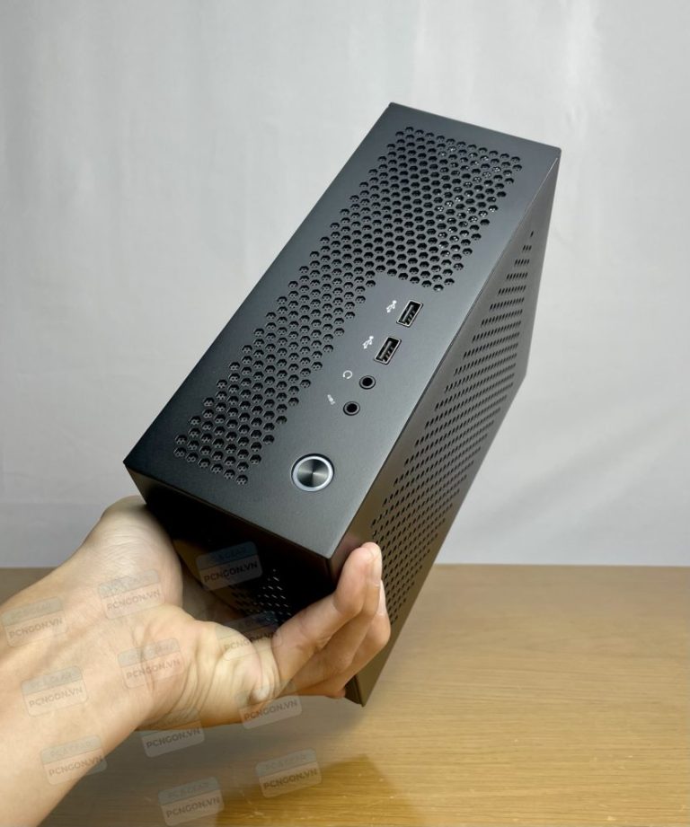 Vỏ case máy tính mini ITX SKTC A09 - Đen - Pcngon