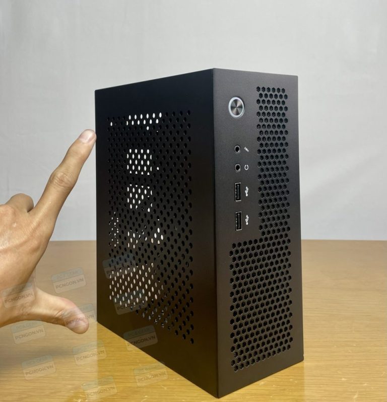 Vỏ case máy tính mini ITX SKTC A09 - Đen - Pcngon