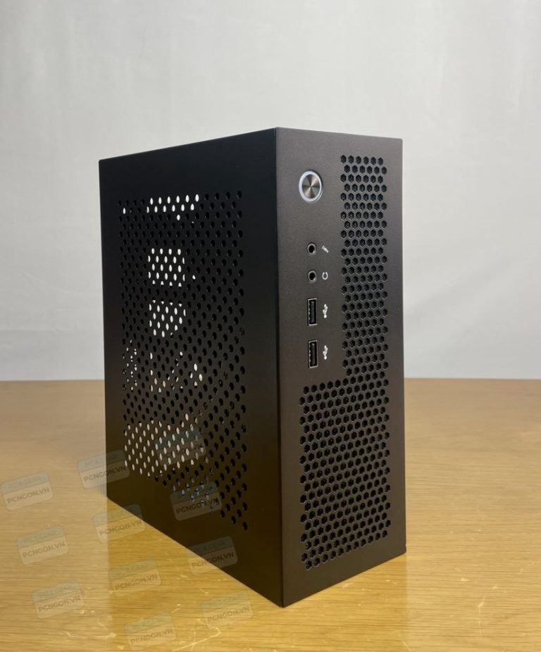 Vỏ case máy tính mini ITX SKTC A09 - Đen - Pcngon