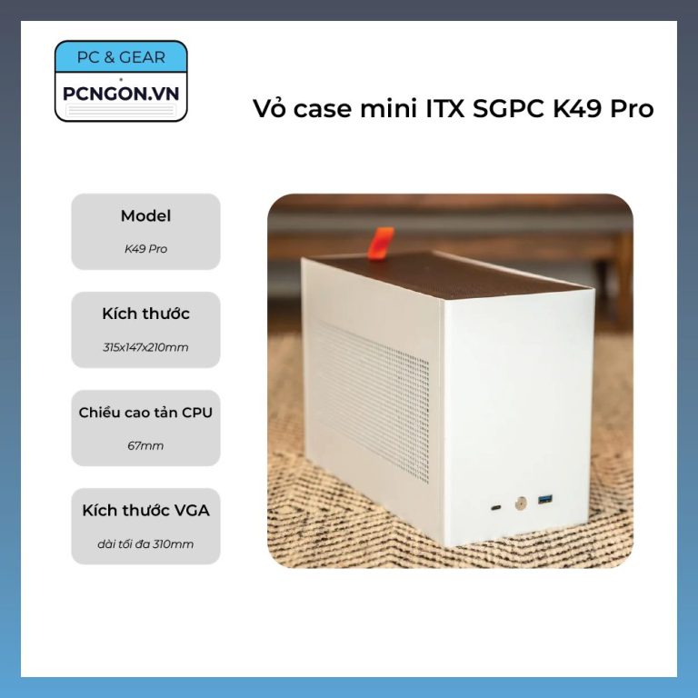 Vỏ case máy tính mini ITX SGPC K49 Pro - Pcngon
