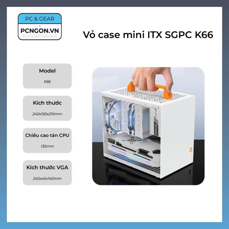 Vỏ case máy tính mini ITX SGPC K66- Pcngon
