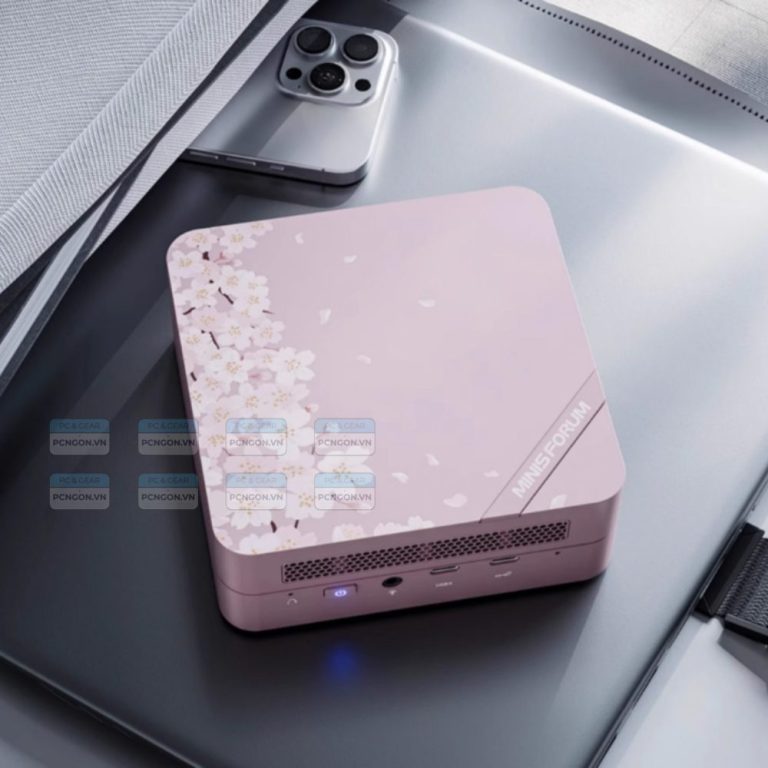Máy tính Mini PC Minisforum UM773 SE R7 7735HS Sakura Pink - Pcngon