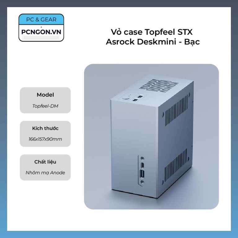 Vỏ case Topfeel STX Asrock Deskmini - Bạc - Pcngon