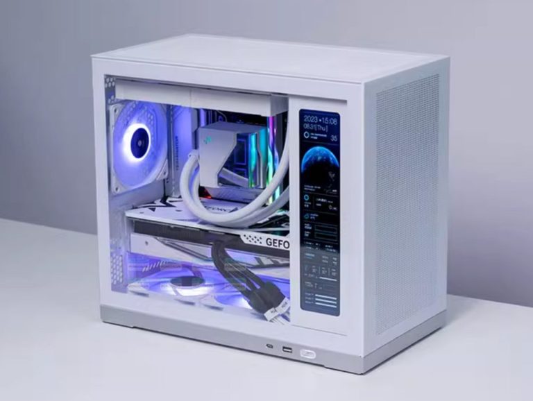 Vỏ case máy tính Mini ITX Shiny Snake G500 - Trắng - Pcngon