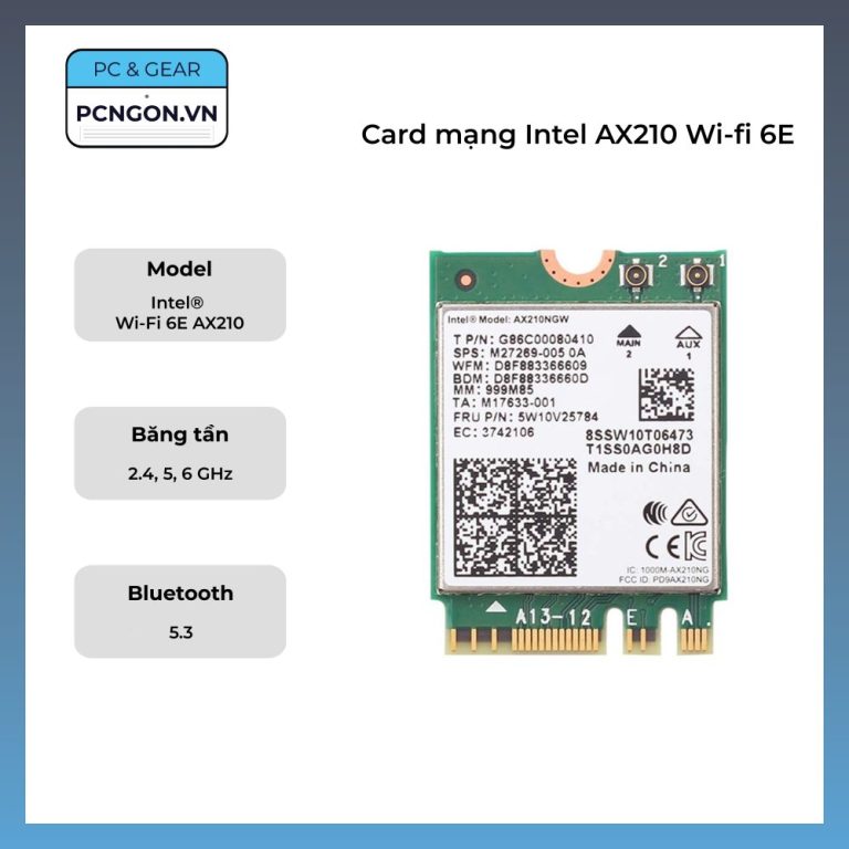 Card mạng Intel AX200 Wi-fi 6 - Pcngon