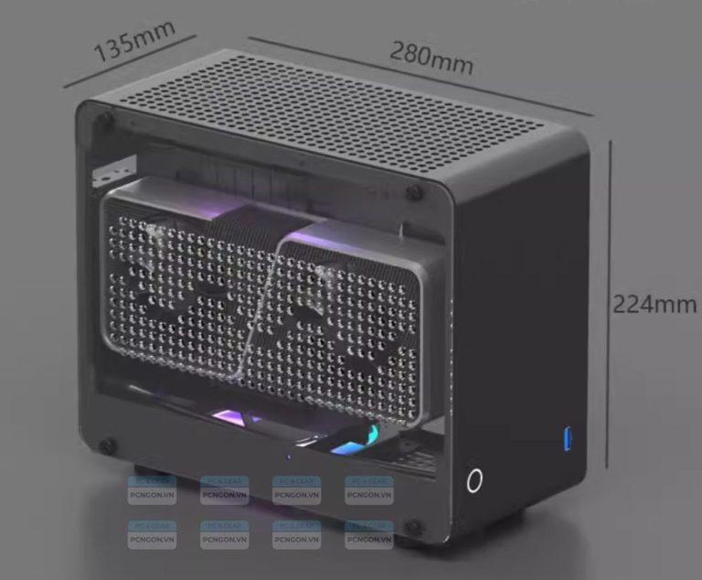 Vỏ case máy tính Mini ITX GEEEK C2-Trắng - Pcngon
