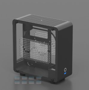 Vỏ case máy tính Mini ITX GEEEK C4 - Đen - Pcngon