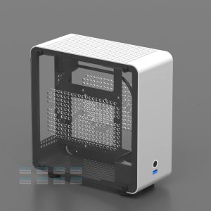 Vỏ case máy tính Mini ITX GEEEK C4 - Trắng - Pcngon