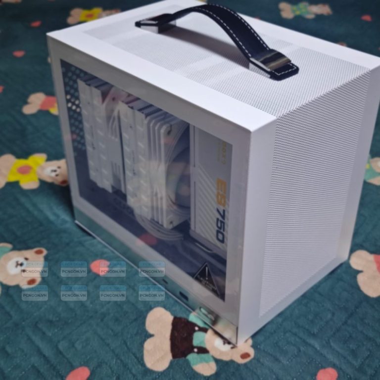 Vỏ case máy tính Mini ITX Shiny Snake G200 - Trắng (Mặt kính) - Pcngon