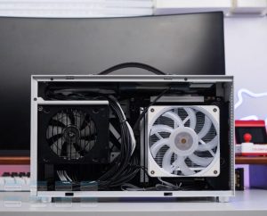 Vỏ case máy tính Mini ITX Shiny Snake S400-Trắng (Type C, Riser 4.0) - Pcngon