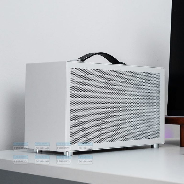 Vỏ case máy tính Mini ITX Shiny Snake S400-Trắng (Type C, Riser 4.0) - Pcngon