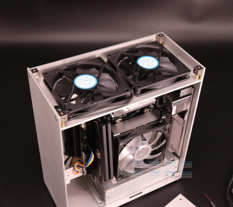 Vỏ case máy tính mini ITX Sirius T10 - Bạc (Mặt hông mica) - Pcngon