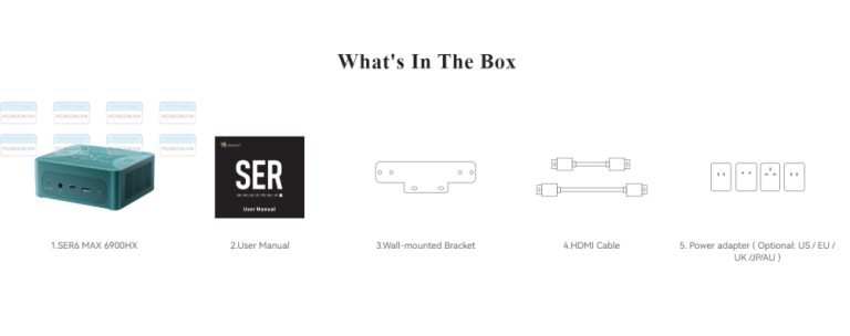 Máy tính Mini PC Beelink SER6 MAX 6900HX (Barebone) - Pcngon
