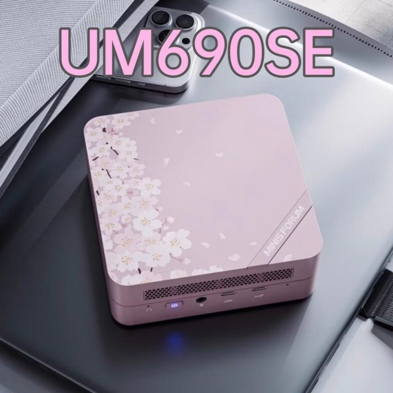 Máy tính Mini PC Minisforum UM690SE Sakura Pink (Barebone) - Pcngon