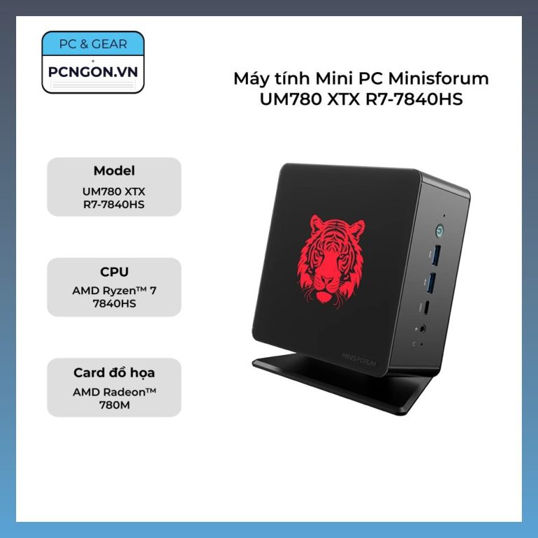 Máy tính Mini PC Minisforum UM780 XTX R7-7840HS - Pcngon