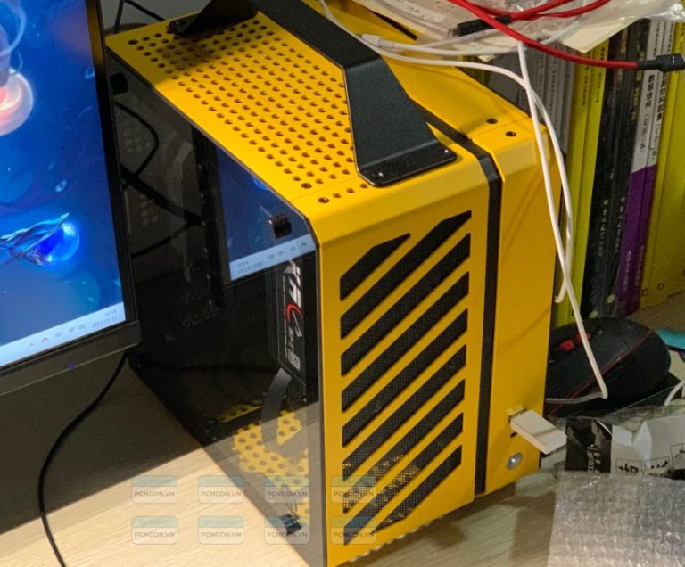 Vỏ case máy tính Mini ITX C24-Vàng - Pcngon