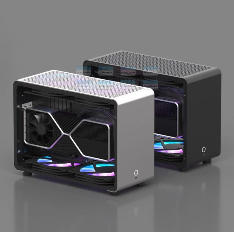 Vỏ case máy tính Mini ITX GEEEK G1-Pro-Đen (Mặt hông nhôm) - Pcngon