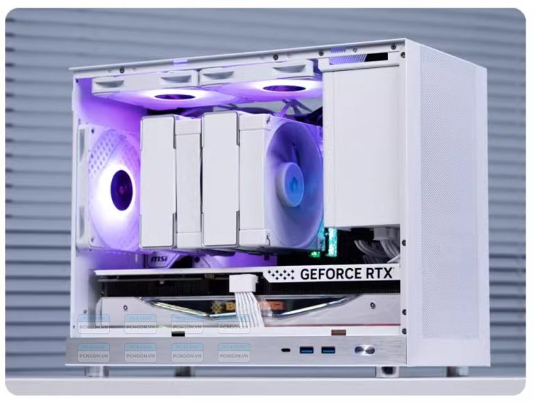 Vỏ case máy tính Mini ITX Shiny Snake G400-Trắng - Pcngon