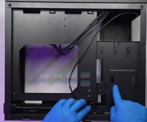 Vỏ case máy tính Mini ITX Shiny Snake G500-Đen (Kèm màn hình) - Pcngon