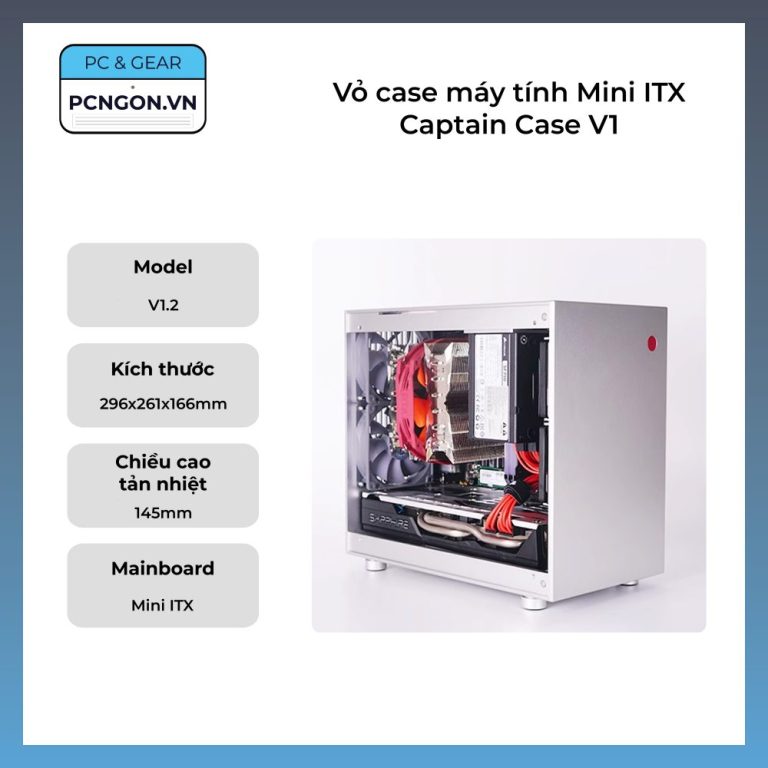 Vỏ case máy tính Mini ITX Captain Case V1 - Pcngon
