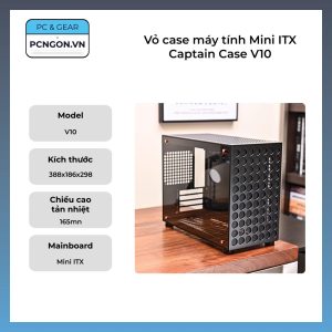 Vỏ case máy tính Mini ITX Captain Case V10 - Pcngon