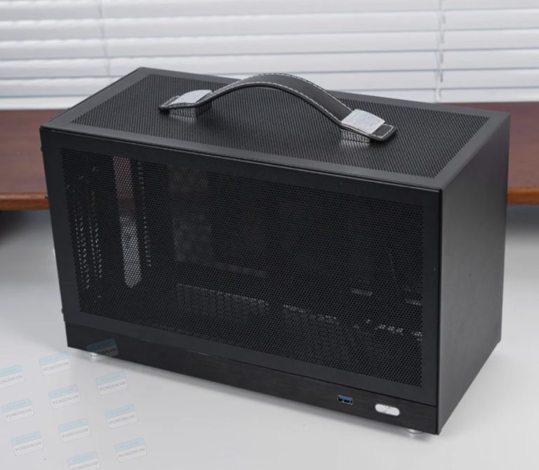 Vỏ case máy tính Mini ITX Shiny Snake S400-Đen - Pcngon