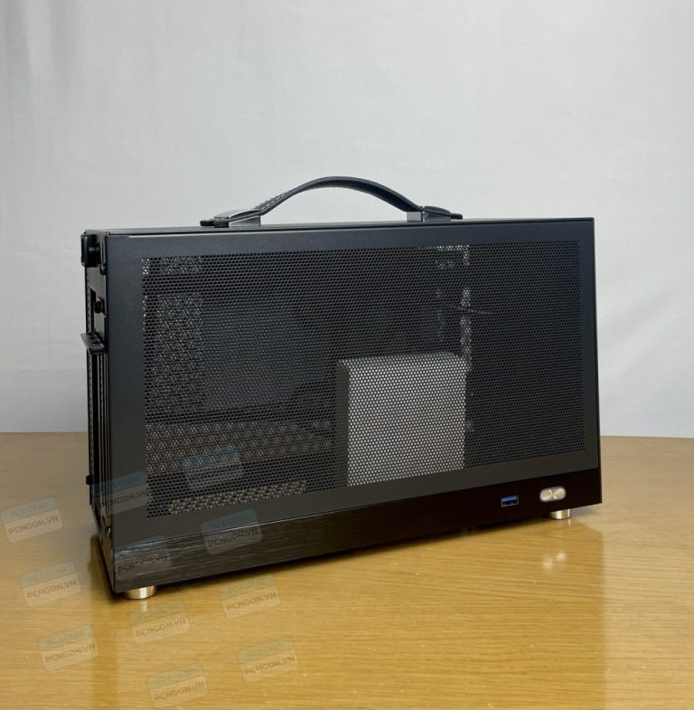 Vỏ case máy tính Mini ITX Shiny Snake S400-Đen - Pcngon