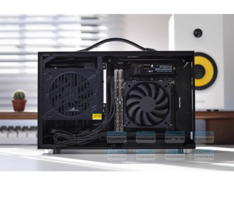Vỏ case máy tính Mini ITX Shiny Snake S300-Đen (Riser 3.0) - Pcngon